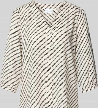 Comma Relaxed Fit Bluse mit V-Ausschnitt