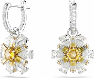Swarovski Zweifarbige florale Ohrringe - - Accessories - Damen - Grau - ONE SIZE