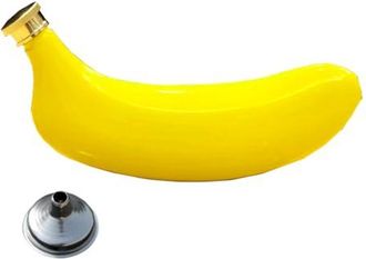 Generic Bouteille de vin en forme de banane, r&eacute;cipient de poche en acier inoxydable, bouteille de voyage &eacute;tanche, support portable pour whisky, vodka, rhum, b