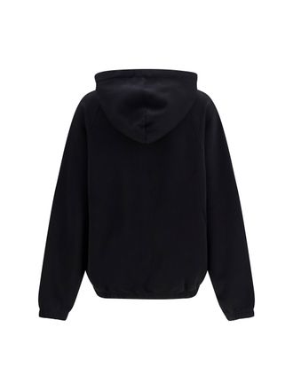 Palm Angels Mens Vintage Box Logo Hoodie Black-Grey Cotton Sweatshirts Sweater