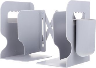 BESPORTBLE Schreibtisch Buchst&uuml;tze Kunststoff mit Stiftehalter Klappbarer Buchst&auml;nder Platzsparendes B&uuml;cherregal f&uuml;r B&uuml;ro und Zuhause