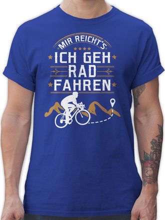 Shirtracer T-Shirt Herren - Radsport - Mir reichts ich GEH Rad Fahren I Geschenk Radfahren Geschenke - M - Royalblau - fahrradshirt Fahrrad Biker Shirt Mountainb