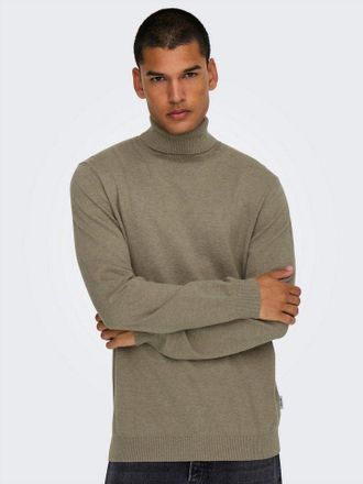 Only & Sons Stehkragenpullover ONSLOUI REG 12 MEL ROLL KNIT NOOS
