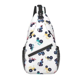 AOOEDM Lustige Auto-Schultertasche, lässiger Crossbody-Schulterrucksack, Brust, lässiger Tagesrucksack, LKW-Tasche für den Außenbereich