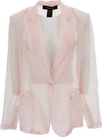 Federica Tosi Femme, Vestes, Rose, Taille: 36 FR Blazer Monopetto