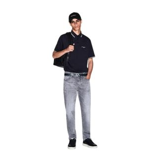 A|X Armani Exchange Poloshirt f&uuml;r Herren, Mit Kragen (Marine)