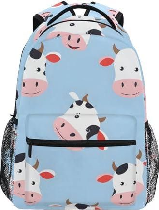 Generic Ferme De Vaches Bleue Cartable Scolaire Antivol Sac &Agrave; Dos Confort Sacs A Dos Pour Ordinateur Portable Voyage V&eacute;lo 29X40Cm