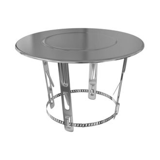 TEN 000013] Flache Kappe 000013 Edelstahl Nr. 3 D180 bis 200mm