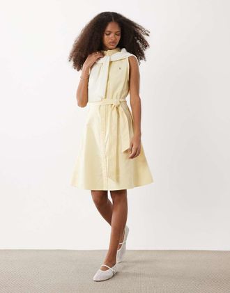 Polo Ralph Lauren Robe chemise de jour sans manches - Jaune
