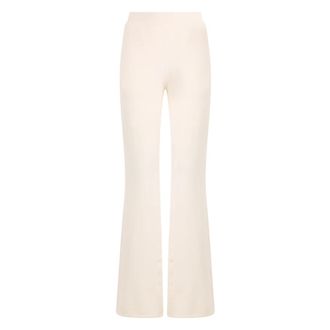 Alberta Ferretti Schlaghose mit elastischem Bund - - Trousers - Damen - Beige - M