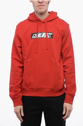 Diesel Brushed Cotton S-GINN Hoodie with Printed Logo size Xl