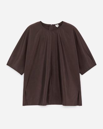 Arket Bluse Aus Seidenmischung -Braun