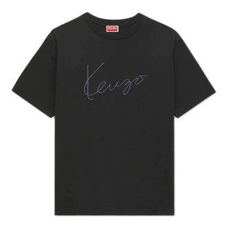 Kenzo Signature T-Shirt - - Tops - Herren - Schwarzk - XL