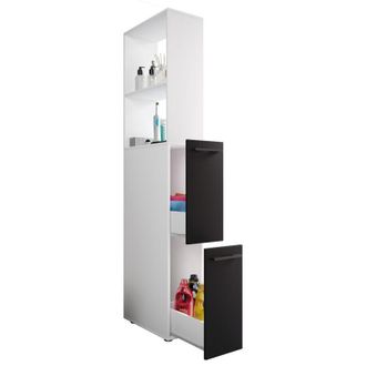 ebuy24 Ebuy24 - Mobilier de badge : grande agression Sadilo h. 183 x l. 25 x p. 50 cm Blanc / noir