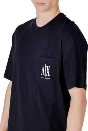 A|X Armani Exchange Logo-Pocket Cotton T-Shirt - Blue