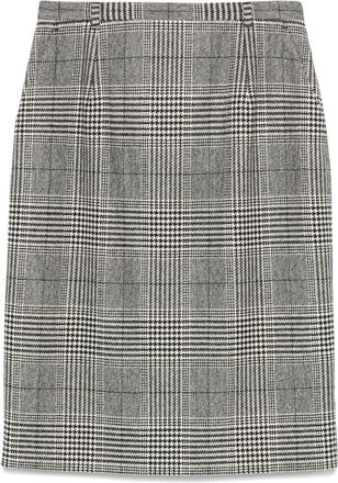 Dolce & Gabbana Karierter Glen Midirock - Schwarz