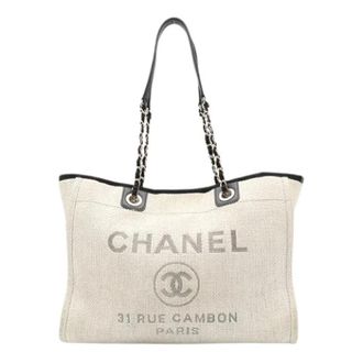 Chanel Pre-owned Vintage Leder Tote Bag - - Pre-owned - Damen - Wei&szlig; - ONE SIZE