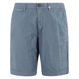 Myths Kurze Leinen-Baumwoll-Shorts in Puderfarbe - - Shorts - Herren - Blau - S