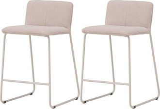 Venture Design Chaise de bar en tissus bouclette et acier Bisbee