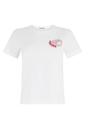 Moncler Logo Chest Print T-Shirt - White
