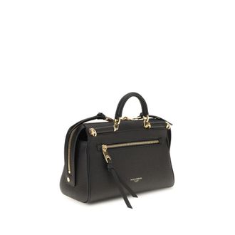 Dolce & Gabbana Calf Leather Top Handle Bag - Black