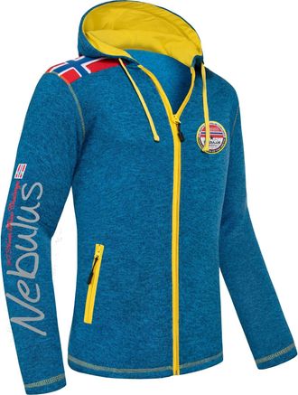 Nebulus Herren Fleecejacke NORSKA, warme Fleece Jacke, mit langem Full-Zip Reißverschluss, Malibu-gelb - 3XL