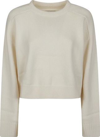 Loulou Studio Femme, Pulls, Beige, Taille: 38 FR Bruzzi LDS Cropped Round Sweater
