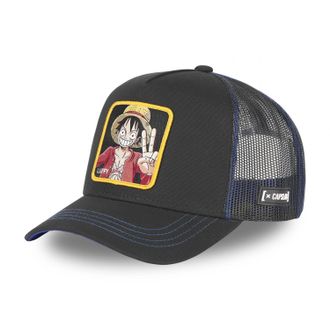 Capslab Ruffy One Piece Schwarz Trucker Cap - One-Size