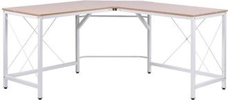 HOMCOM Computertisch Schreibtisch L-Form Arbeitstisch B&uuml;rotisch Eckschreibtisch Winkelschreibtisch MDF Natur 150 x 150 x 76 cm