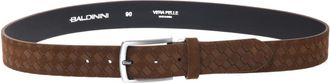 Baldinini Homme, Accessoires, Brun, Taille: 100 CM Woven Suede Belt