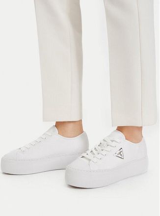 Guess Sneakers aus Stoff FLJJZ3 FAB12 Wei&szlig;