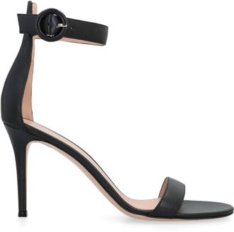 Gianvito Rossi Womens Heeled Sandals With Stiletto Heel Black Leather