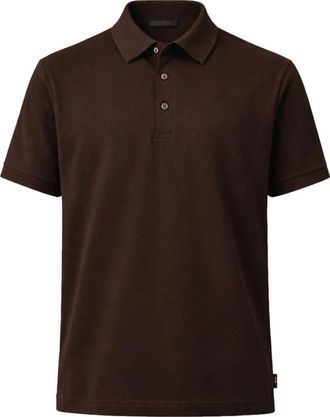 Zanone Homme, Tops, Brun, Taille: L Polo