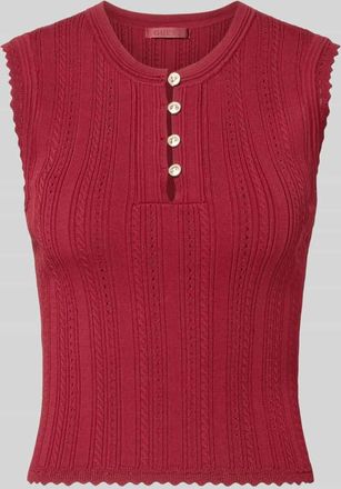 Guess Stricktop in Pointelle-Strick mit kurzer Knopfleiste
