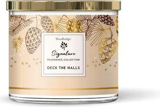 Woodbridge Candle Duftkerze im Glas mit Deckel | Deck the Halls | Duftkerze Weihnachten | Kerzen 3 Docht | Kerzen lange Brenndauer (40h) | Geschenk für Frauen