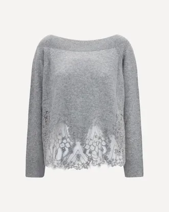 Ermanno Scervino Boat neck lace Sweater Female 40