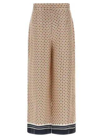 Max Mara Womens Blue Silk Pants