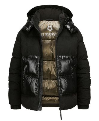 Milestone Steppjacke MSNaples Winterjacke im Material-Mix mit abtrennbarer Kapuze