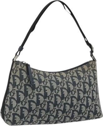 Dior Sac bandouli&egrave;re Trotter en toile Pre-owned - Femme - Pre-owned - Bleu - Taille: ONE Size
