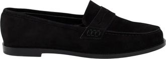 Manolo Blahnik Femme, Chaussures, Noir, Taille: 39 1/2 EU Perrita Suede Moccasins