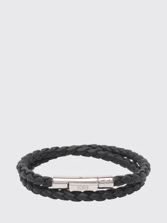 Tod's Bracelet MyColors en cuir de veau tress&eacute; avec logo grav&eacute;