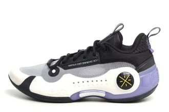 Li-Ning Way of Wade 10 & 11 Serie Herren-Basketballschuhe Futter rutschfest Professionelle Sto&szlig;d&auml;mpfung Sneaker Sportschuhe Schwarz Grau Lila EU 42 1/3