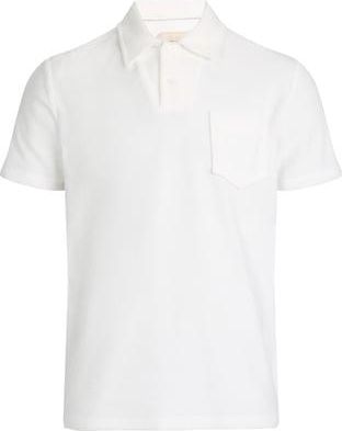 Aur&eacute;lien Polo manches courtes en tissu &eacute;ponge de coton m&eacute;lang&eacute;