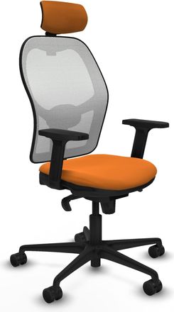 Piqueras y Crespo Office Jorquera Stuhl mit 2D-Armlehnen, h&ouml;henverstellbarer Lendenwirbelst&uuml;tze und h&ouml;henverstellbarem Kopfteil und Neigungsverstellung, ausgestattet mi