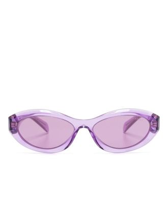 Prada Sonnenbrille mit ovalem Gestell - Violett