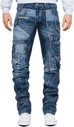 Kosmo Lupo Herren Jeans KM001-bans W34/L34