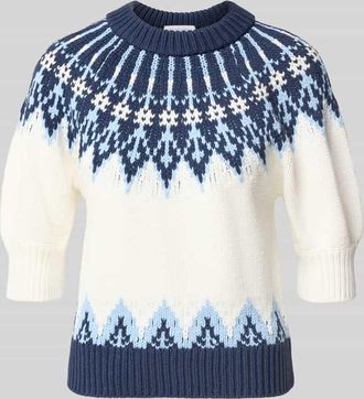 Rich & Royal Regular Fit Strickpullover mit Ballon&auml;rmeln