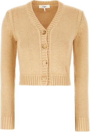 Chlo&eacute; Femme, Pulls, Beige, Taille: 42 FR Cardigans