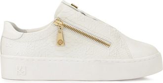 Kazar Femme, Chaussures, Blanc, Taille: 39 EU Baskets blanches avec motif en relief et fermeture &agrave; glissi&egrave;re