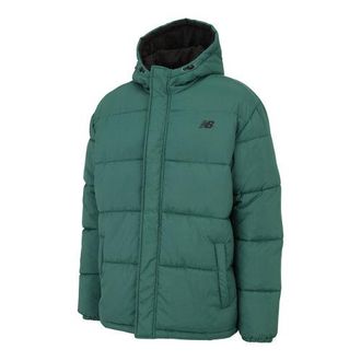 New Balance Homme Puffer Jacket en Vert, Nylon, Taille XS